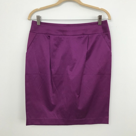 Forever 21 | Skirts | Purple Pencil Skirt With Pockets Back Slit | Poshmark